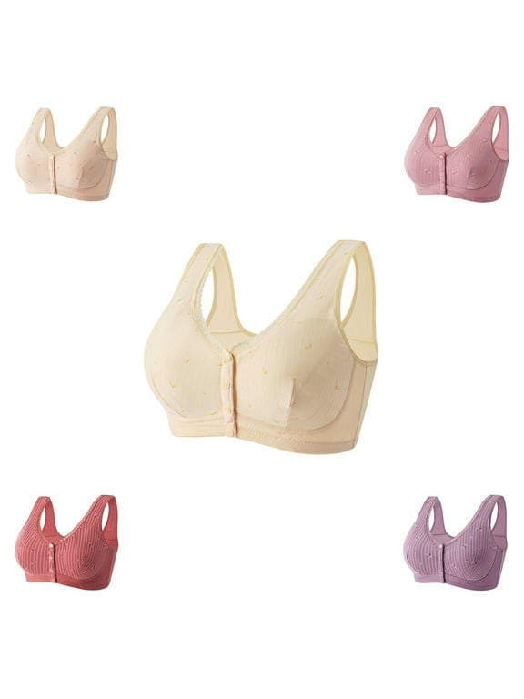 Bra for Women Wireless Bras Sport Bras Plus Size Womens Front Closure ...