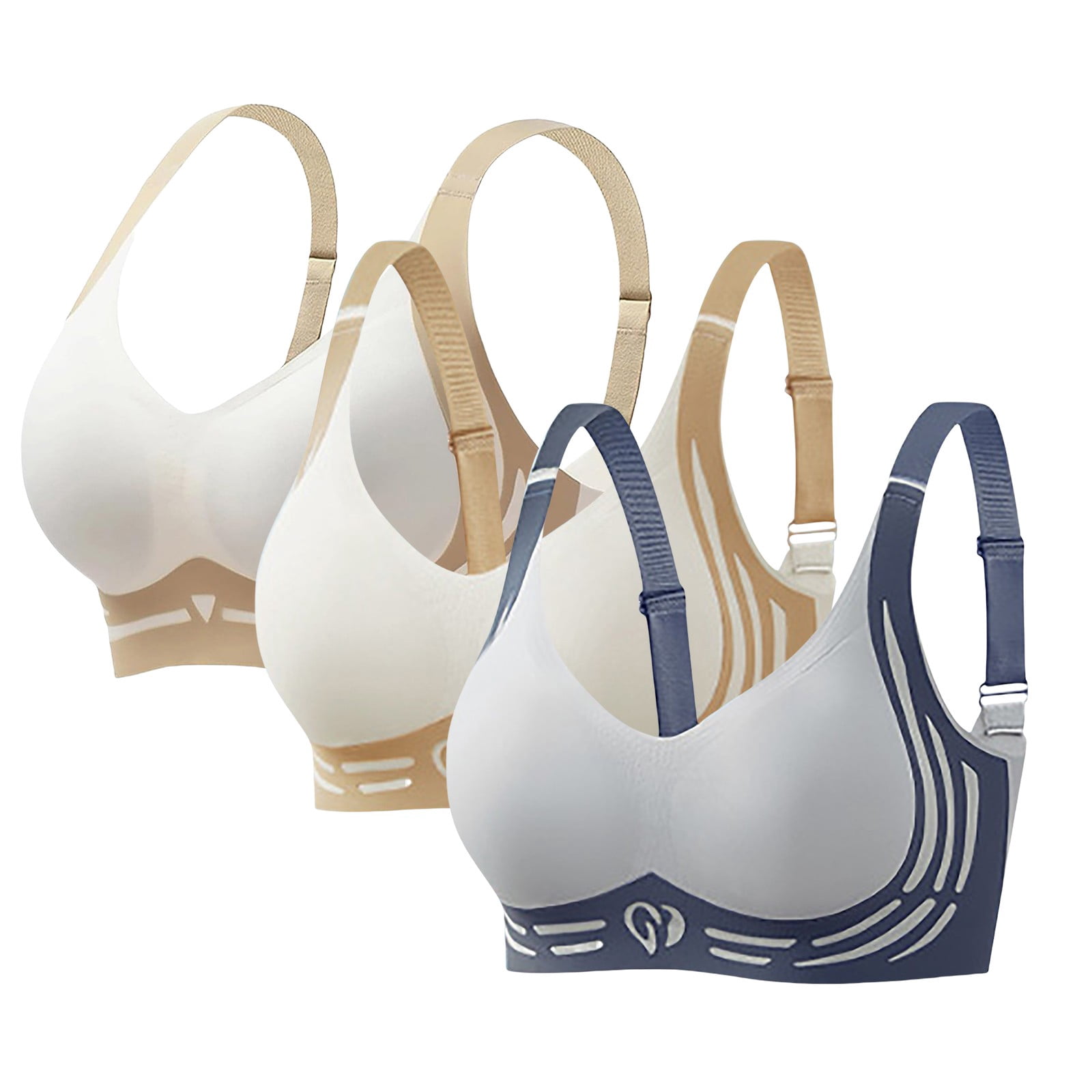 Wireless Bras with Support and Lift, Audhol Gather Bra Soft Comfortable ...