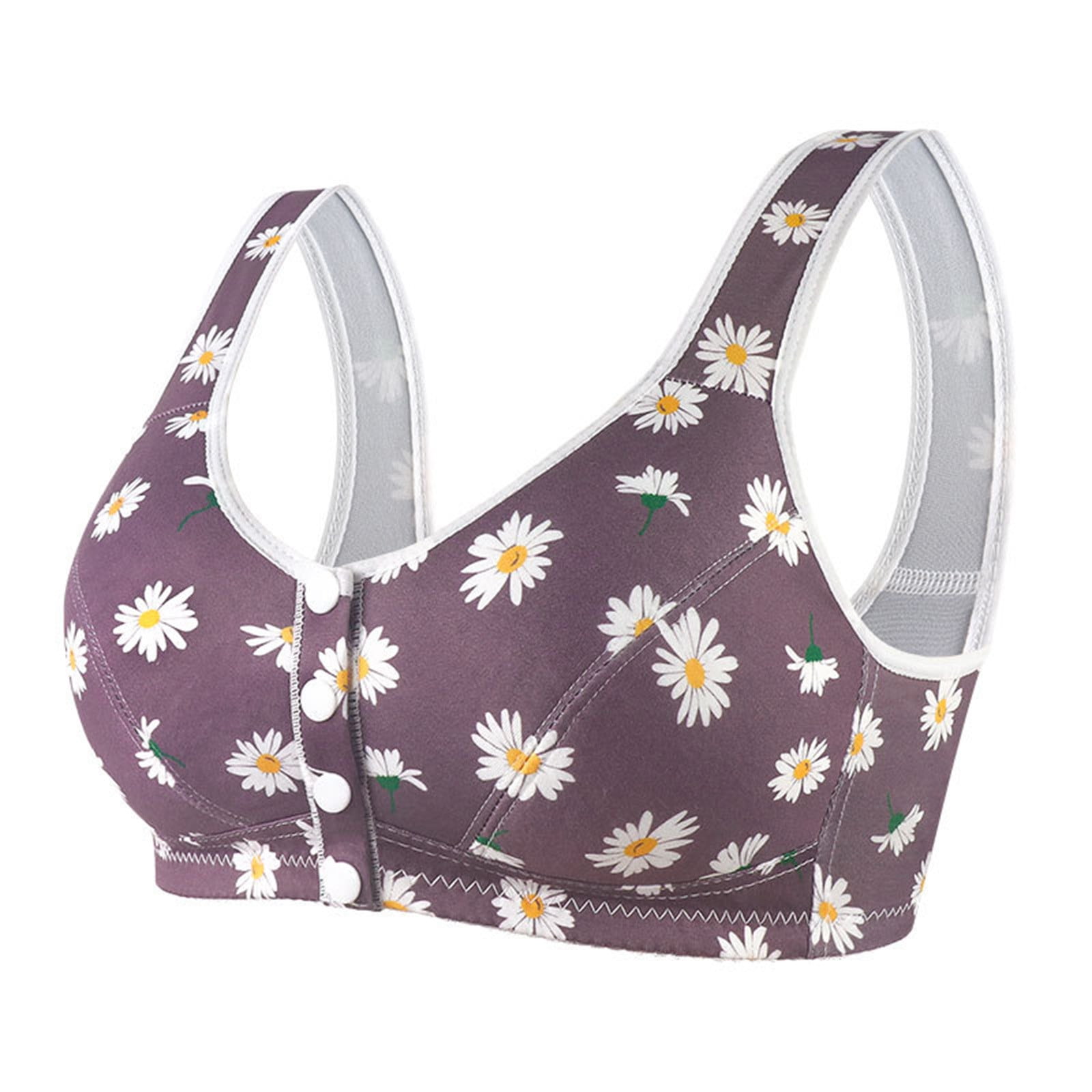 UPPADA Wireless Bras for Women Bras for Women Front Snap Close Button ...