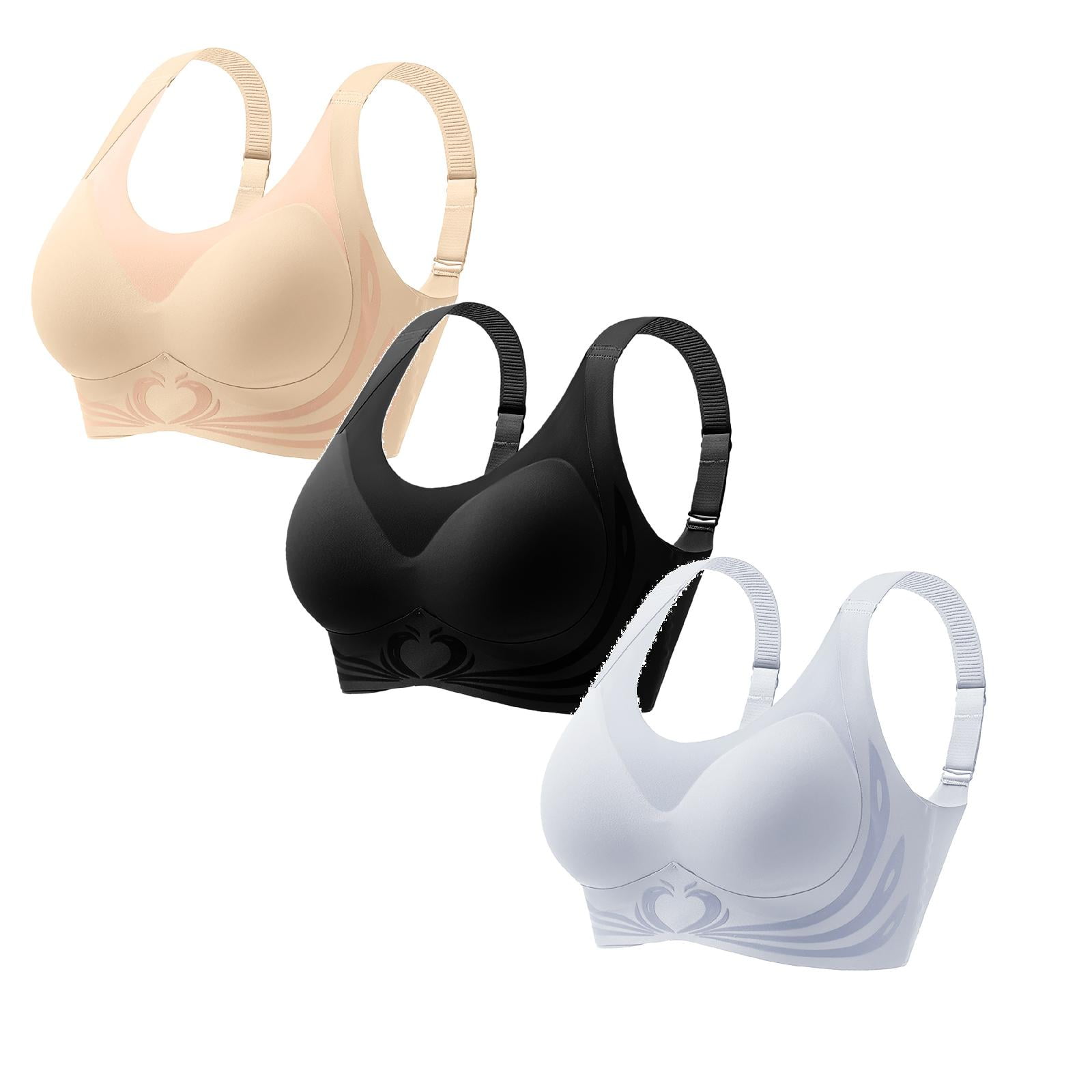 Wireless Bras for Women 3 Pack Large Size Wide Strap Lace Tank Top ...