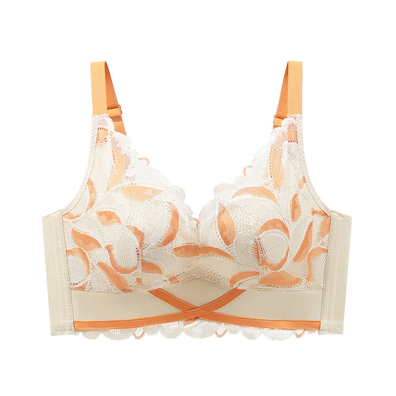 Wireless Bras for Women Lace Mesh Balconette See Through Bralette ...