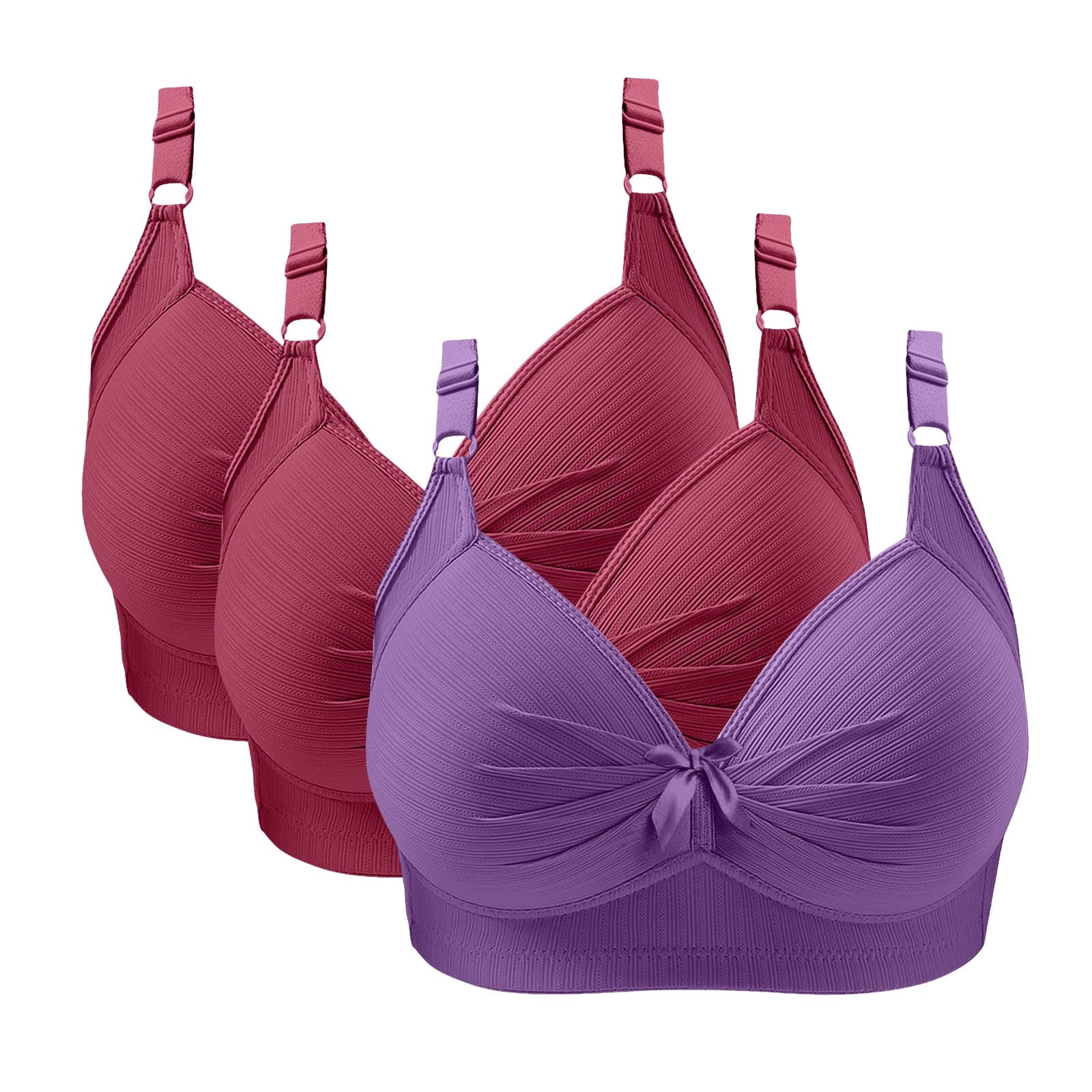 Wireless Bras for Women Lightly Lined Bra Full Coverage All-Day Comfort ...