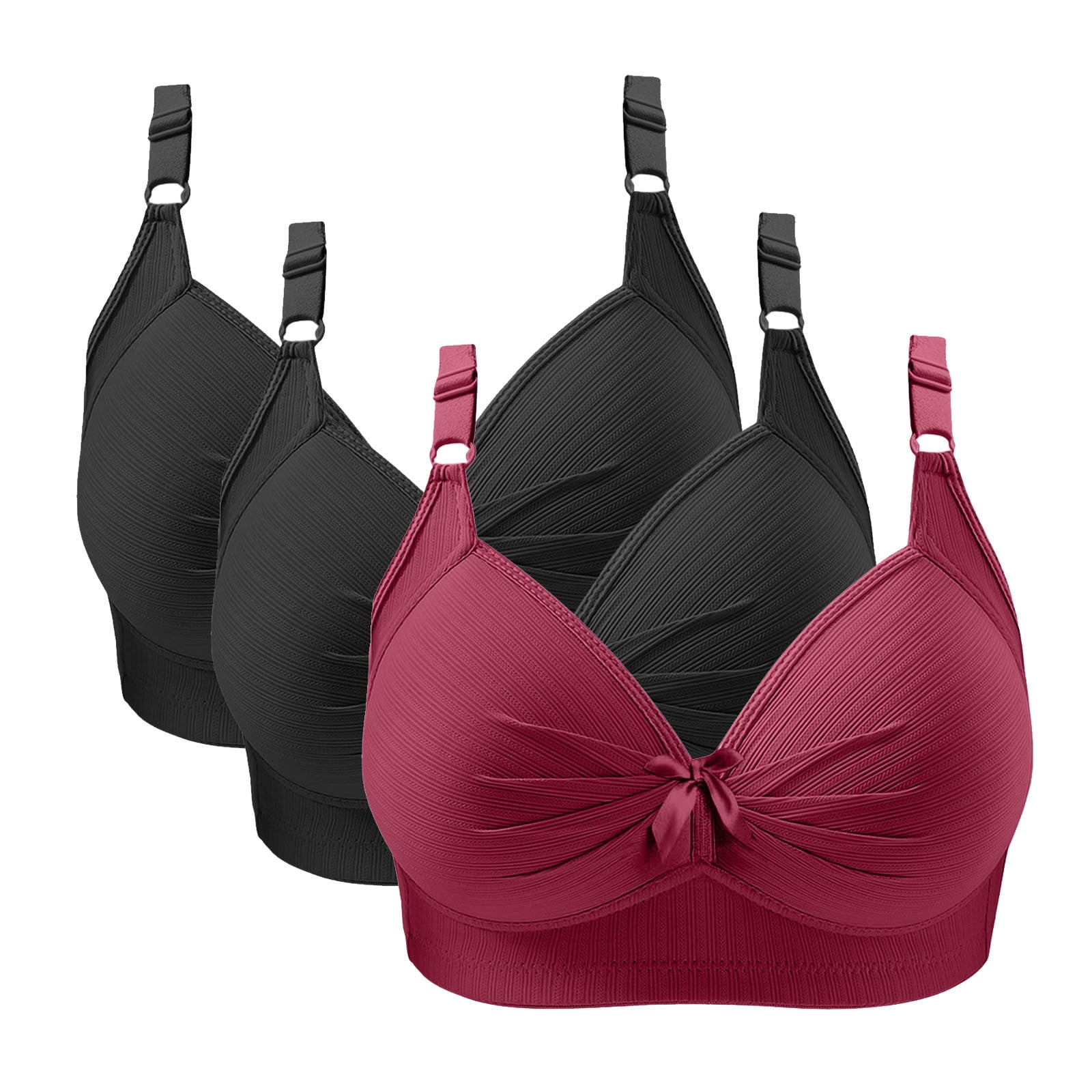 Wireless Bras for Women Lightly Lined Bra Full Coverage All-Day Comfort ...