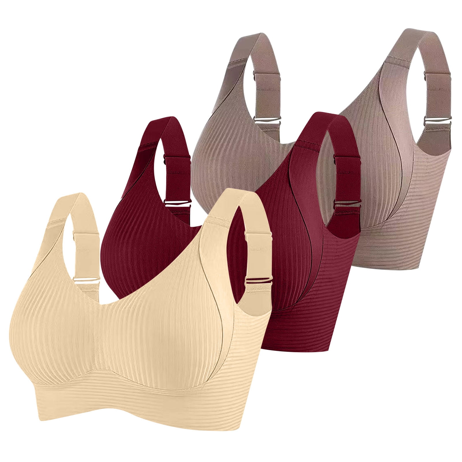 Wireless Bras for Women Pack New Plus Size Women’s Seamless Wireless ...