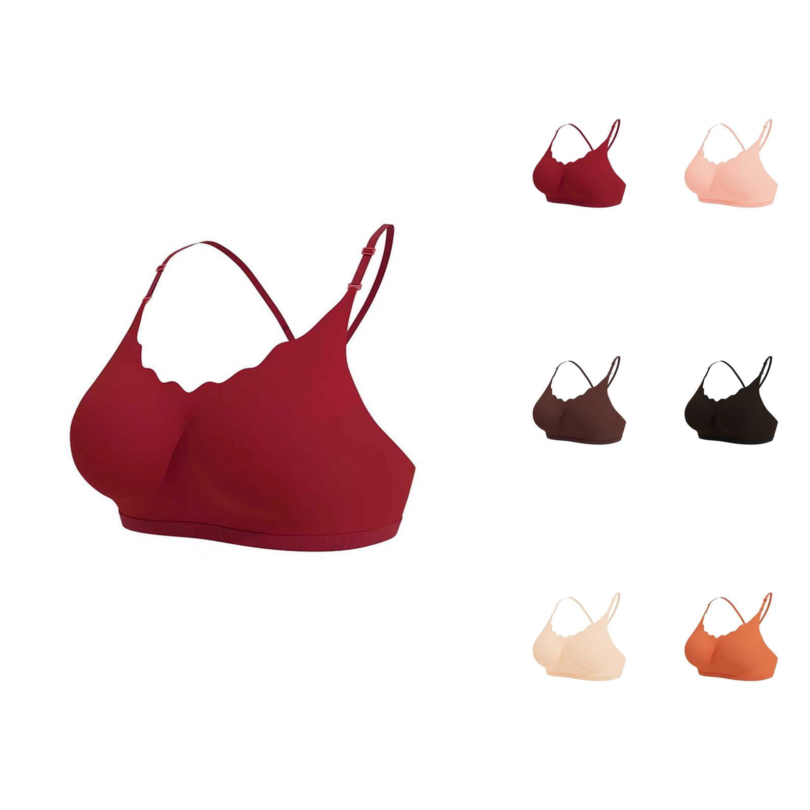 Wireless Bras for Women Plus Size Side Support No Underwire Criss Cross ...