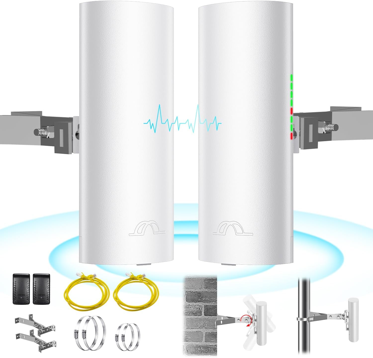 Wireless Bridge with Pole/Wall Mount Bracket - Extend Starlink Internet ...