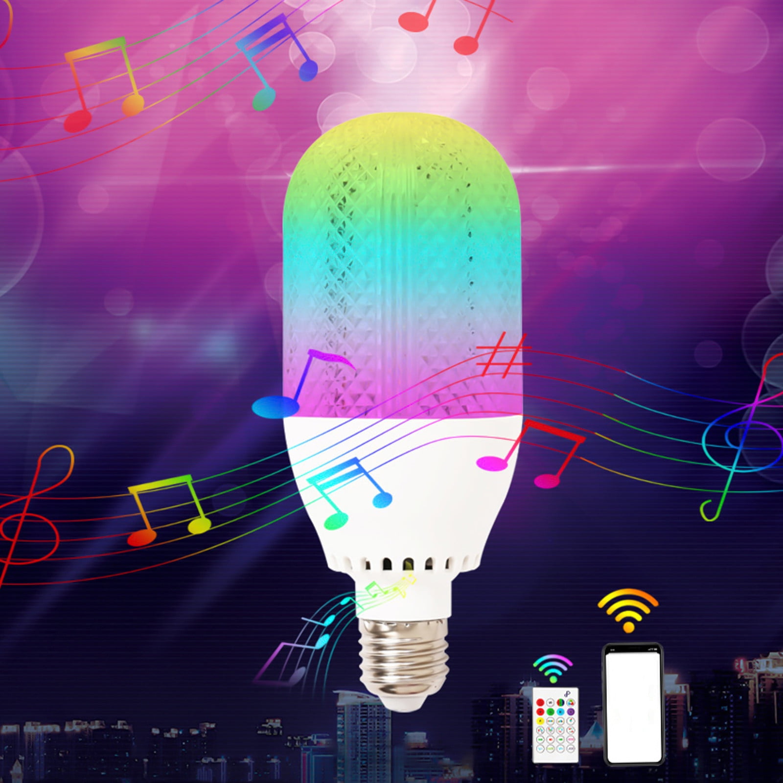 Wireless Bulb Speaker, Bluetooth Bulbs With Speaker, RGB Smart Music ...