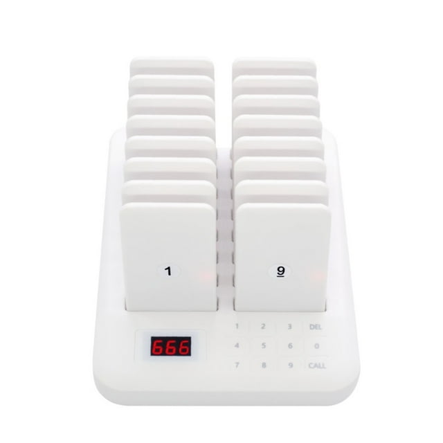 Wireless Calling System Buzzer Restaurant Bar 16 Par Receiver 1 Keypad ...
