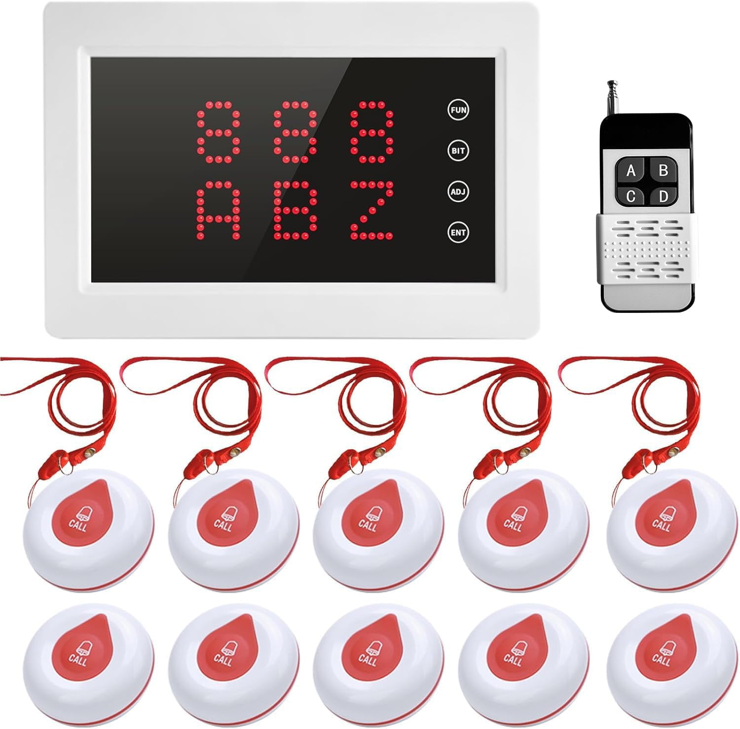 Wireless Calling System Caregiver Pager System 1200+ ft with 1 Display ...