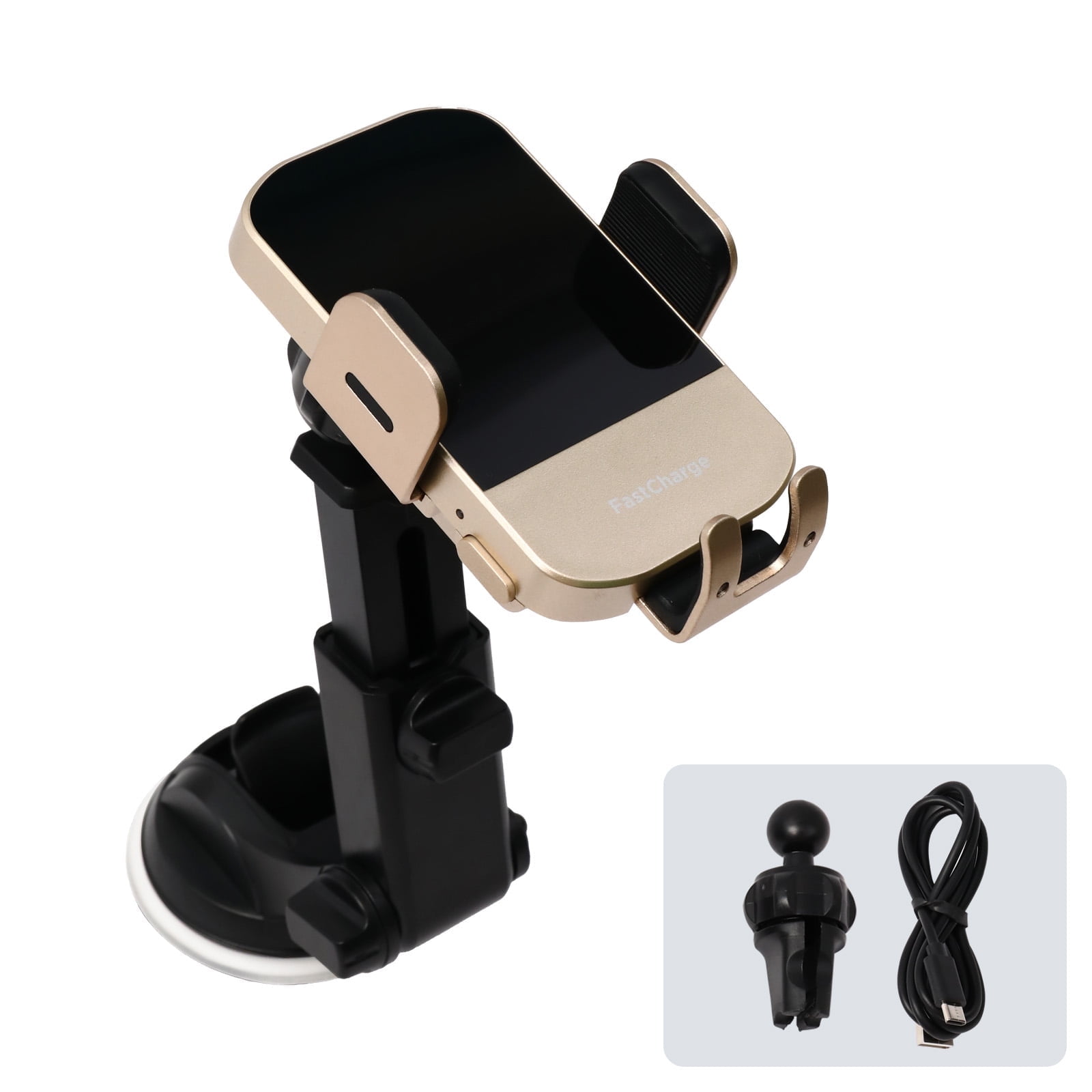 Wireless Car Charger, 15W Fast Charging Phone Car Mount Auto-Clamping ...