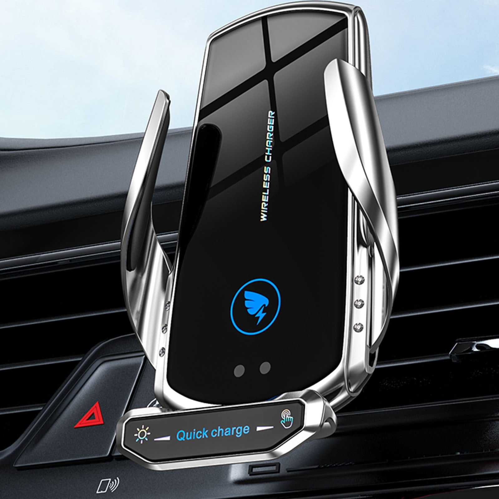 Wireless Car Charger,Automatic Clamping Wireless Charger Car Smart ... Wireless Car Charger,Automatic Clamping Wireless Charger Car Smart ...