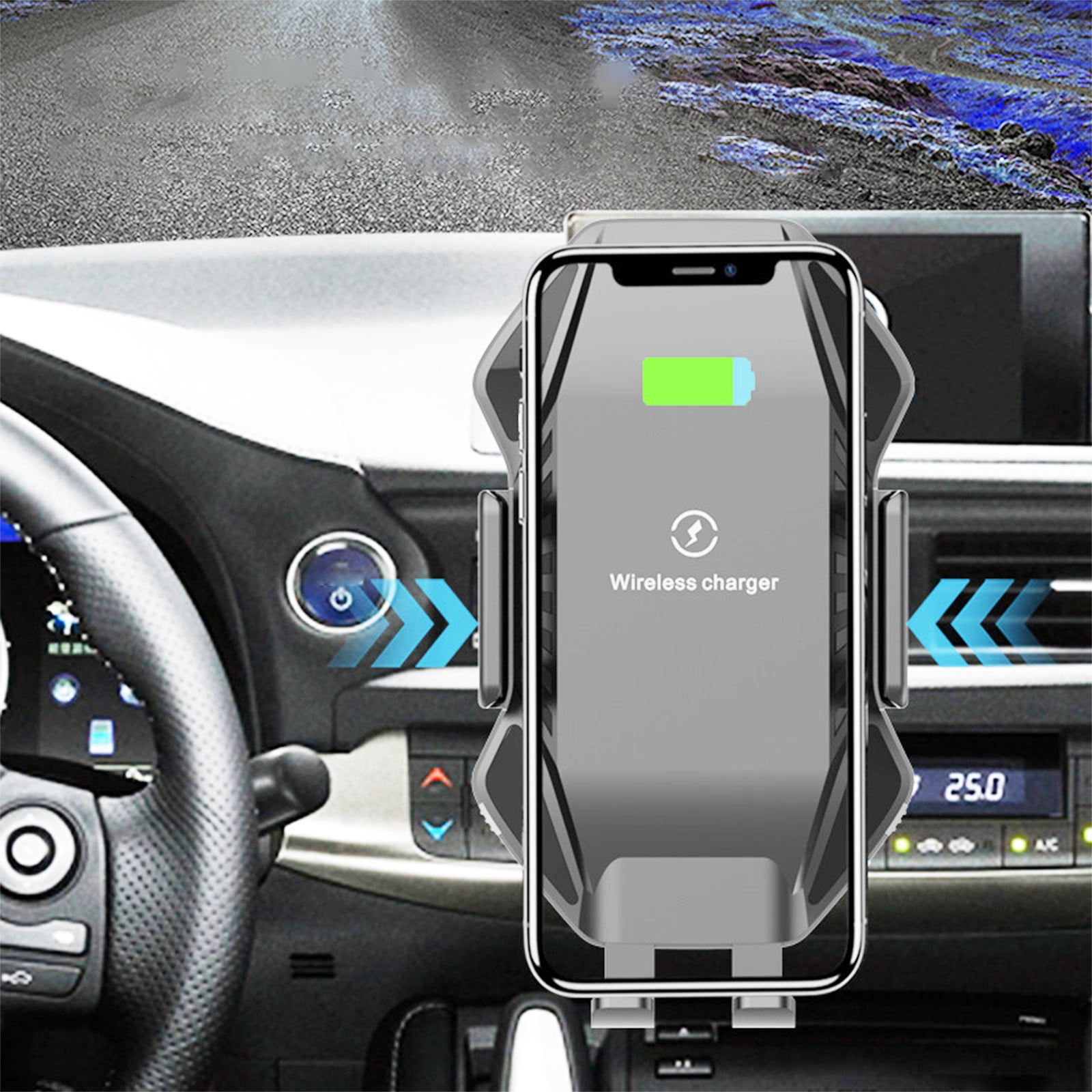 Wireless Car Charger For All Smartphones,10W Fast Charging,Auto ...