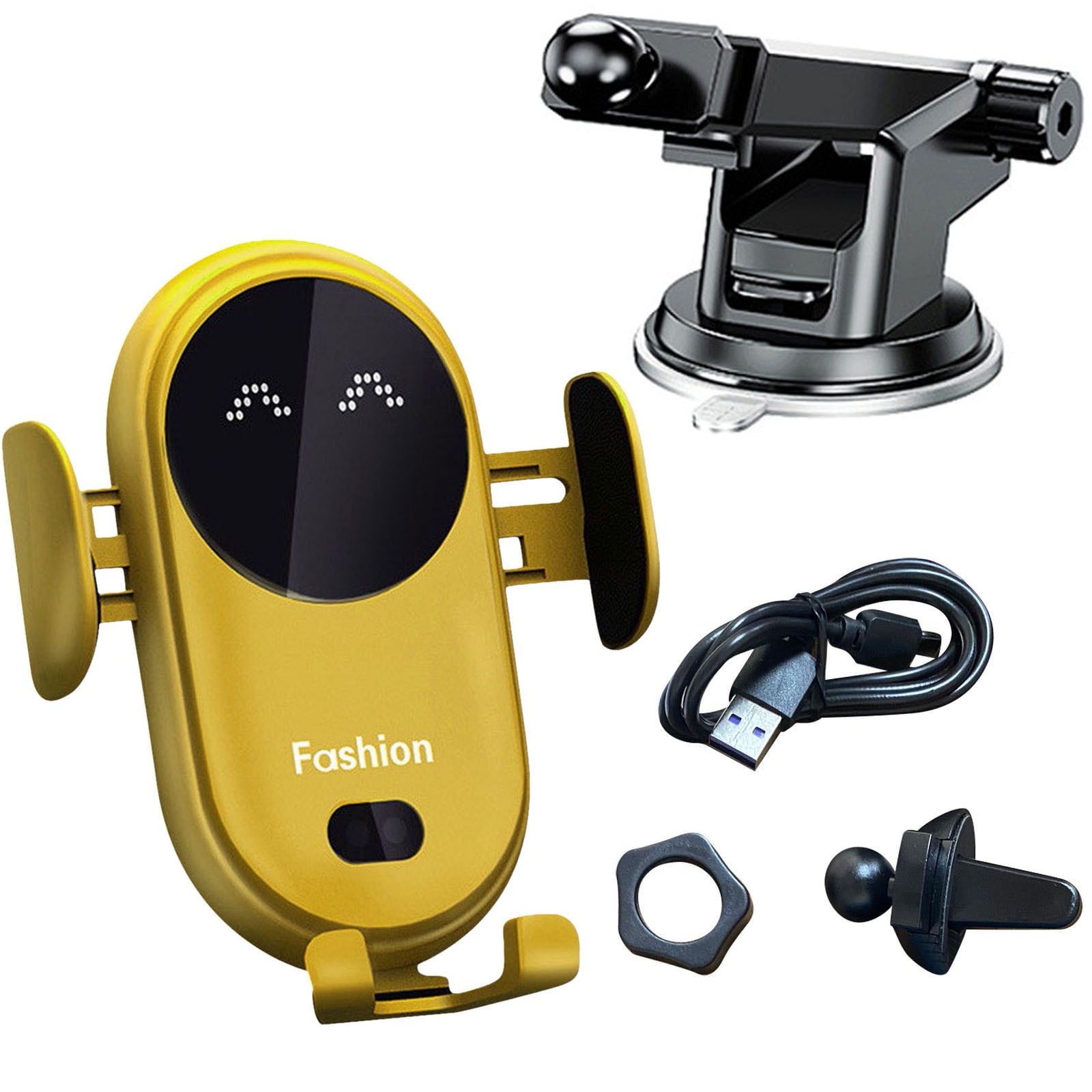 Wireless Car Charger Phone Mount | Infrared Sensor Automatic Clamping ...