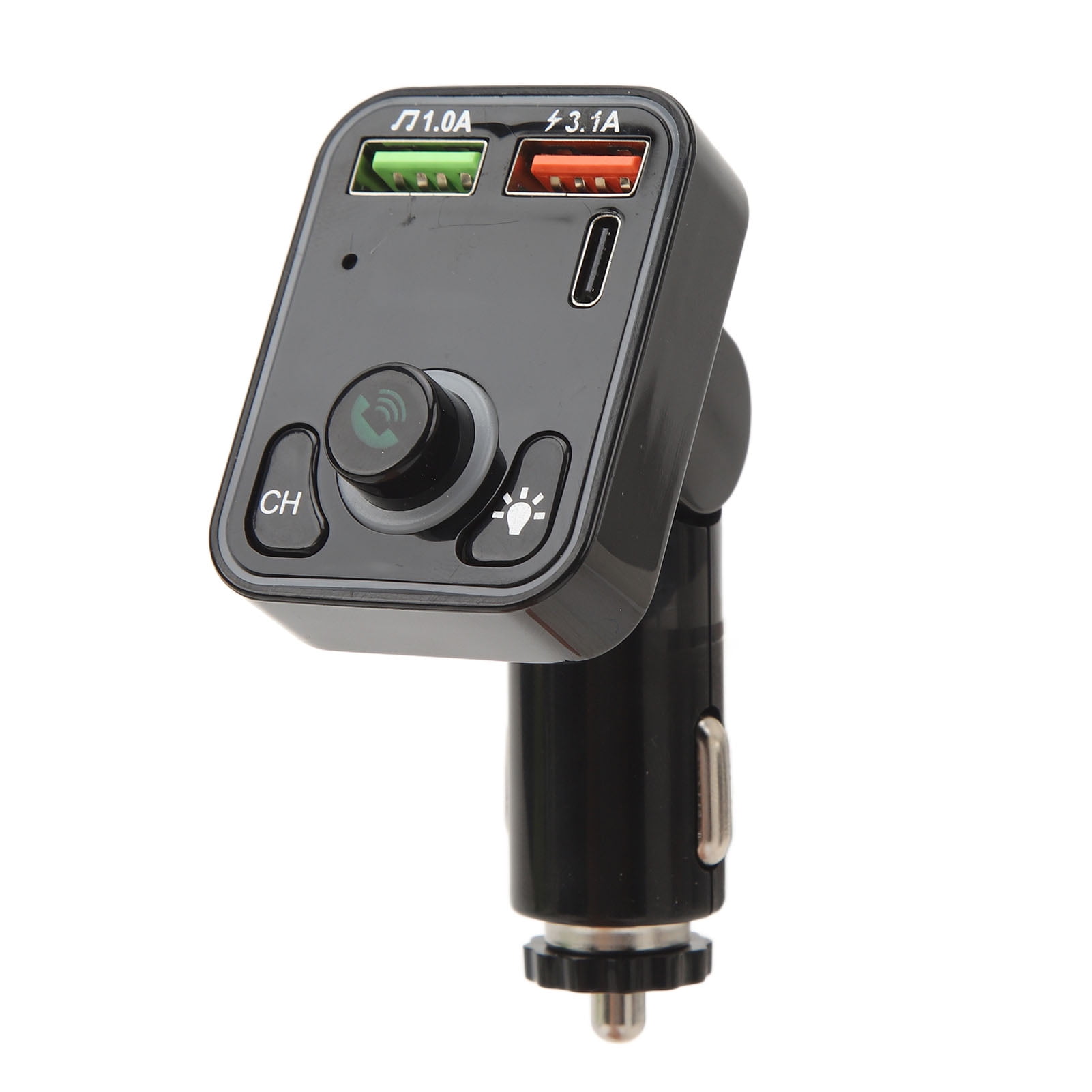 Wireless Car FM Transmitter with One-Touch Answering, Lights, and MP3 ...