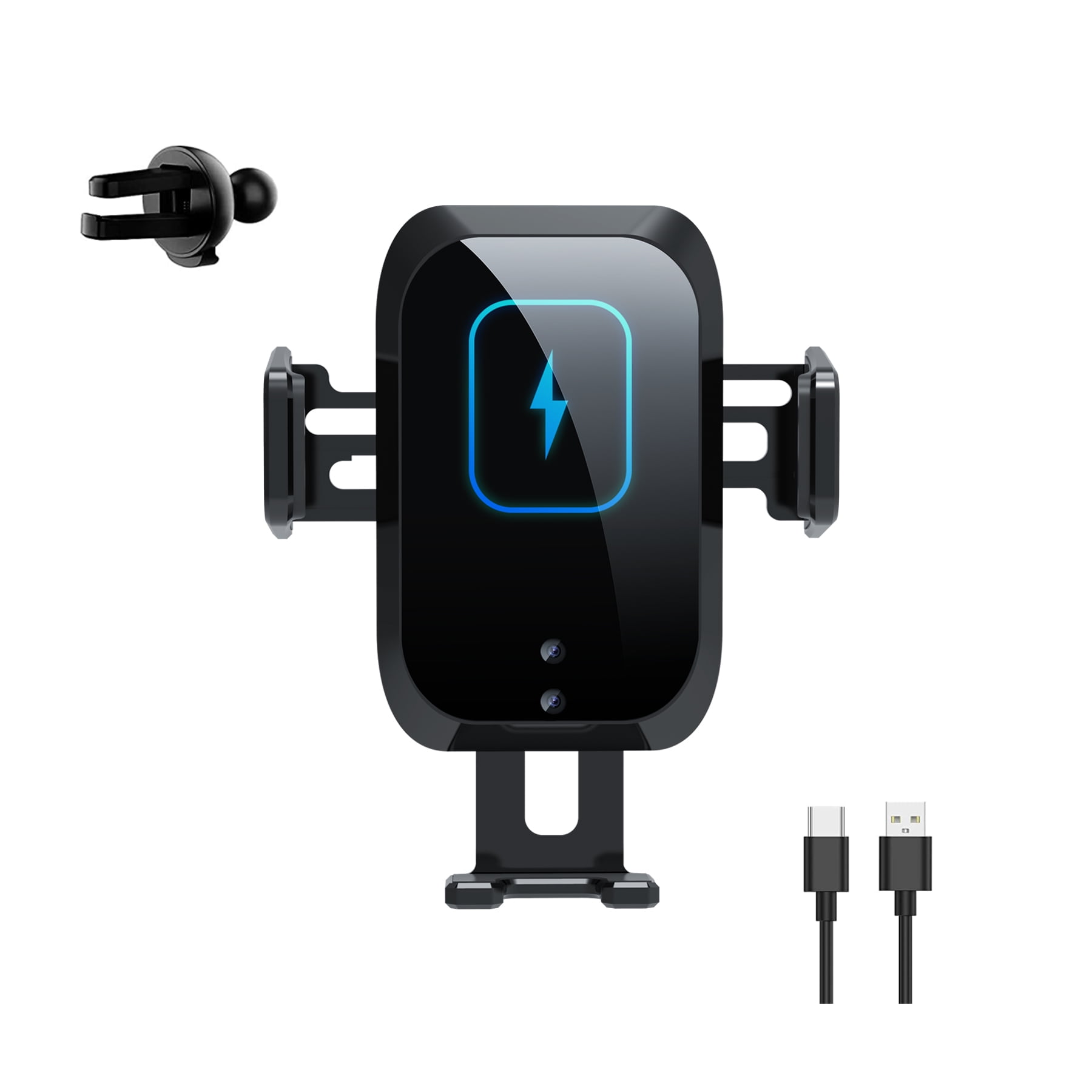 Wireless Car Mount Charger, BOTEYOU Qi Fast Charging Auto Clamping Car ...
