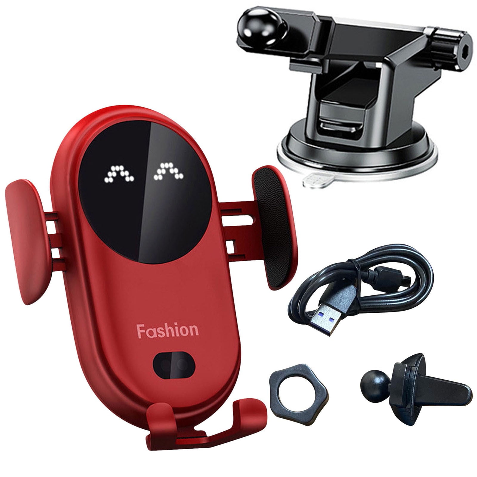 Wireless Car Phone Mount with Infrared Sensor | Automatic Clamping ...