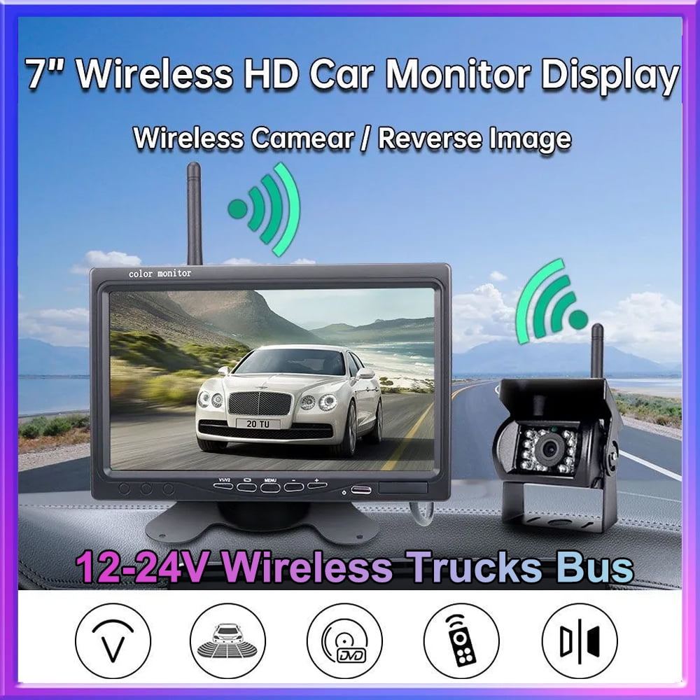 Wireless Car Rear View Camera for 607-W trucks with 7 inch monitor ...