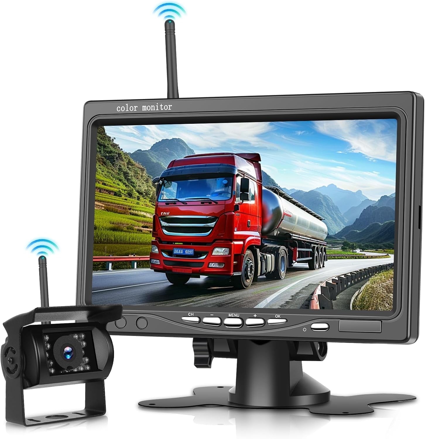 Wireless Car Reversing Camera, 7 Inch HD Reversing Monitor with Blind ...