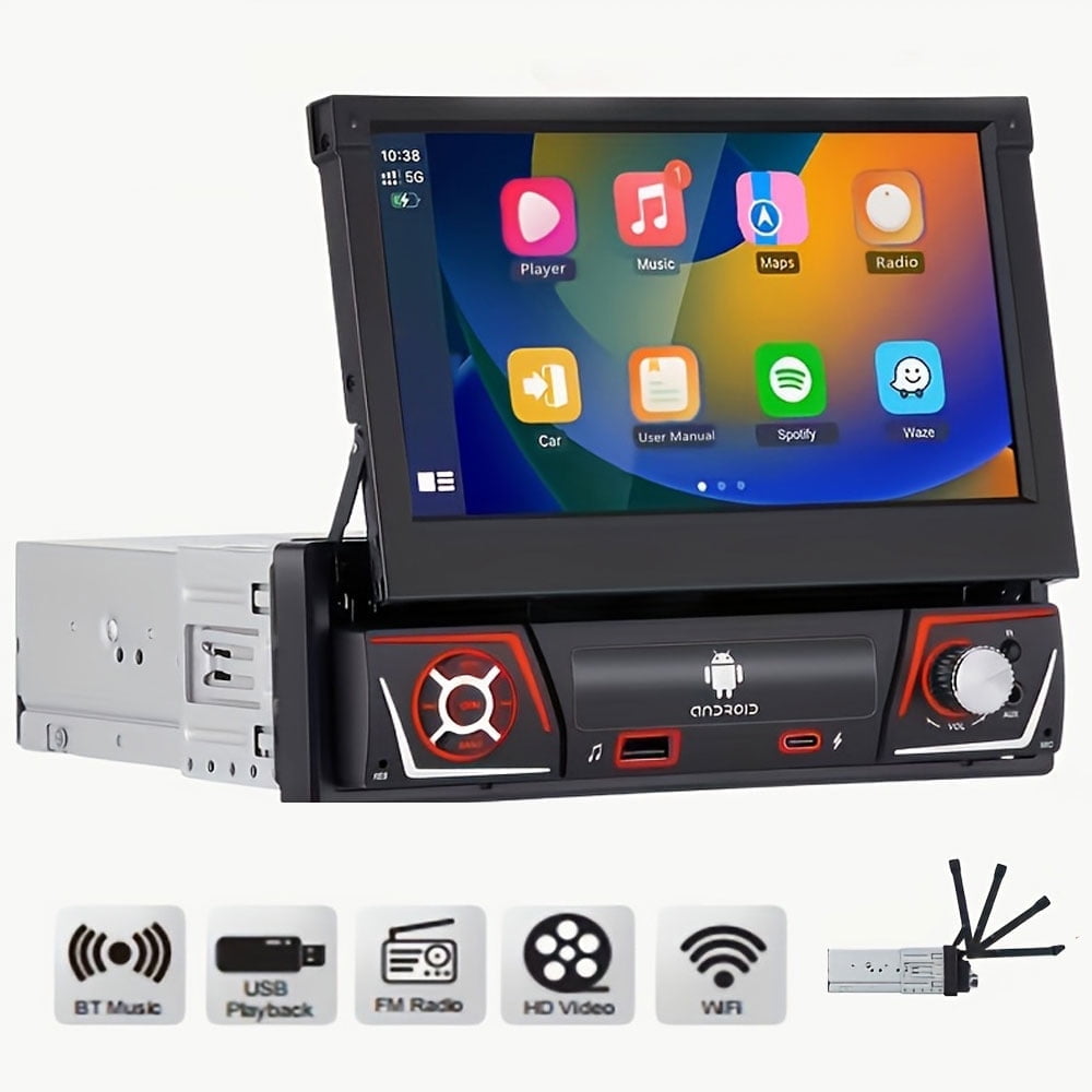 Wireless Car Stereo with Apple Carplay & Android Auto, 7 inch ...