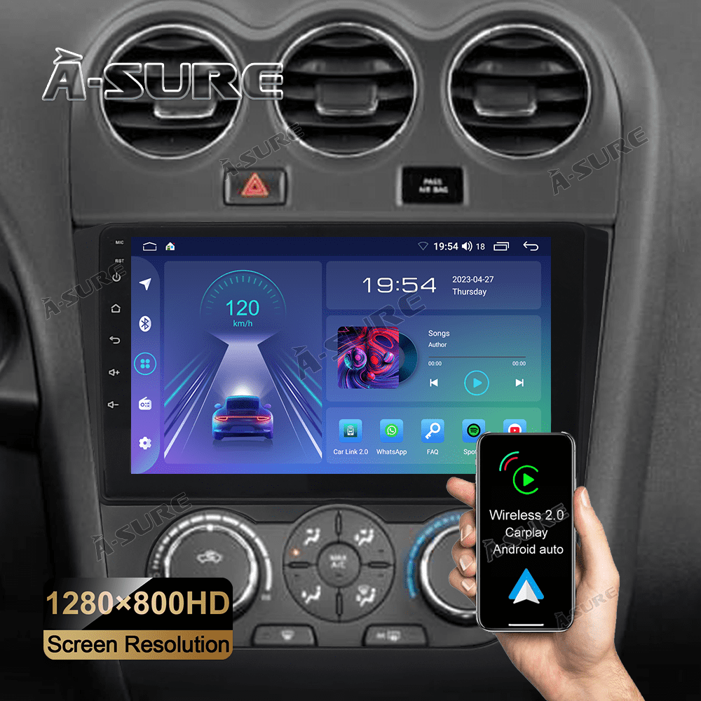 9'' Bluetooth Sound System Car Stereo Radio GPS DSP for Nissan Altima ...