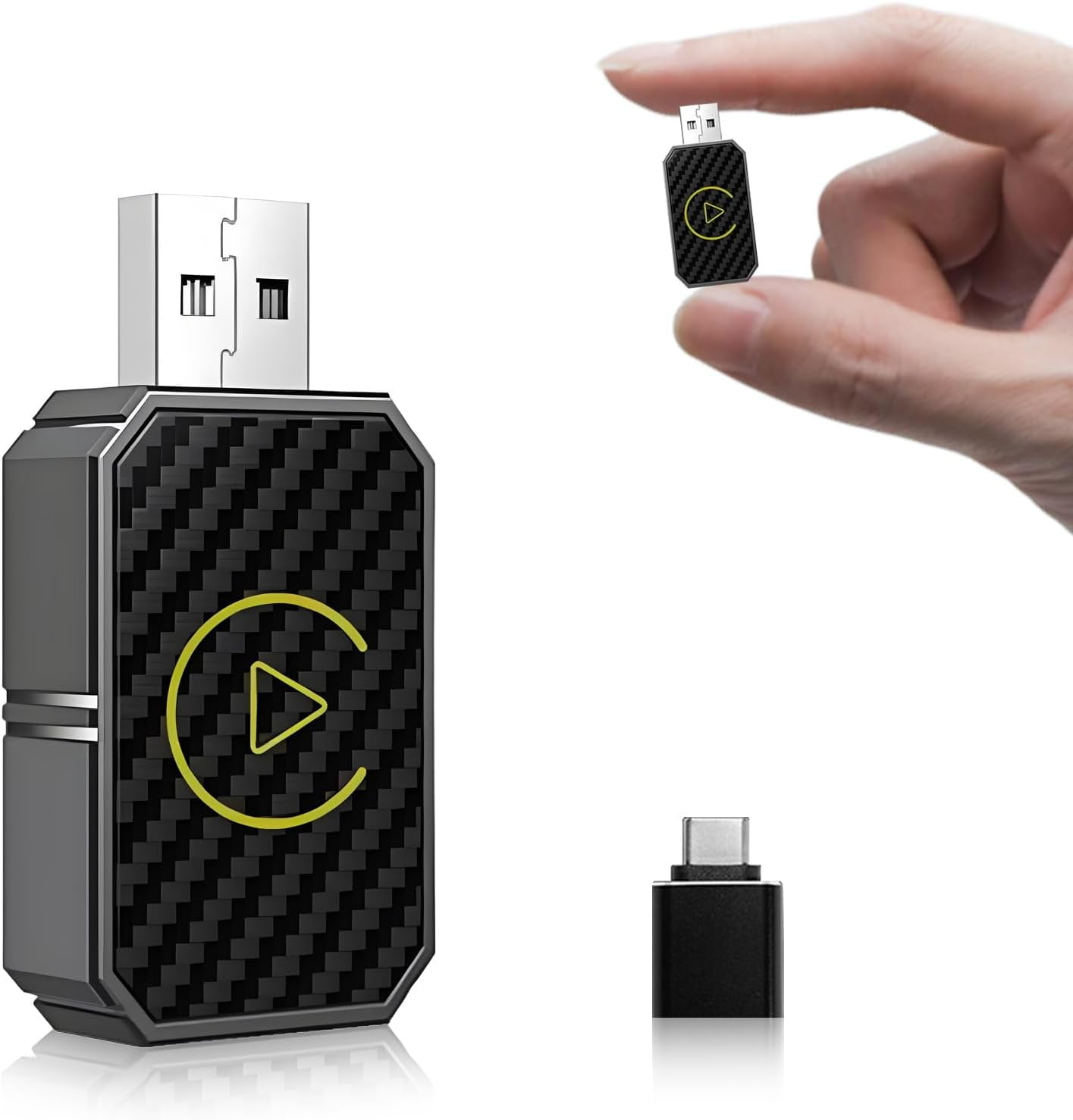 Wireless CarPlay Adapter 2 in 1, Mini Wireless Carplay Adapter Stable ...