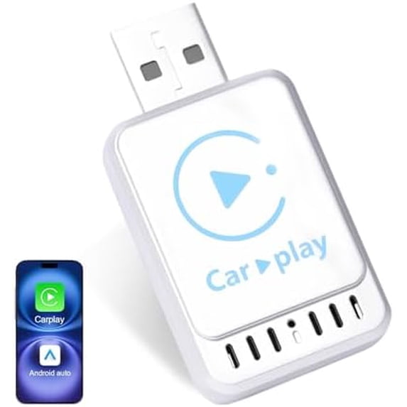 Wireless CarPlay Adapter for Apple iPhone ＆Android（2025-2026 Upgrade ...