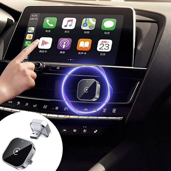 2025 Upgrade Wireless CarPlay Adapter Mini USB Design Built-In Wired ...