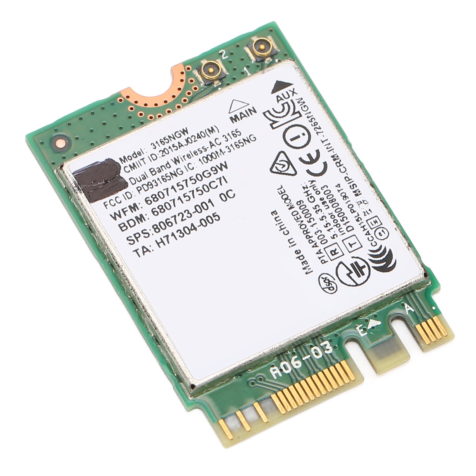 Wireless Card NGFF M.2 2.4G 5G Dual Band 433Mbps Wide Compatibility ...