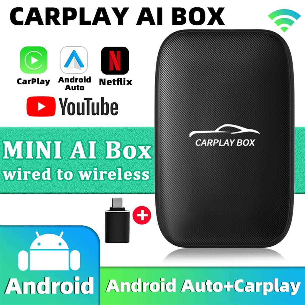 Wireless Carplay AI box Android Auto Adapter Converter w/Netflix ...