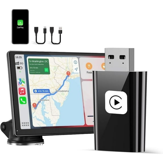 Wireless Adapter for Car, Small Dongle, Converts Factory Wired to ...