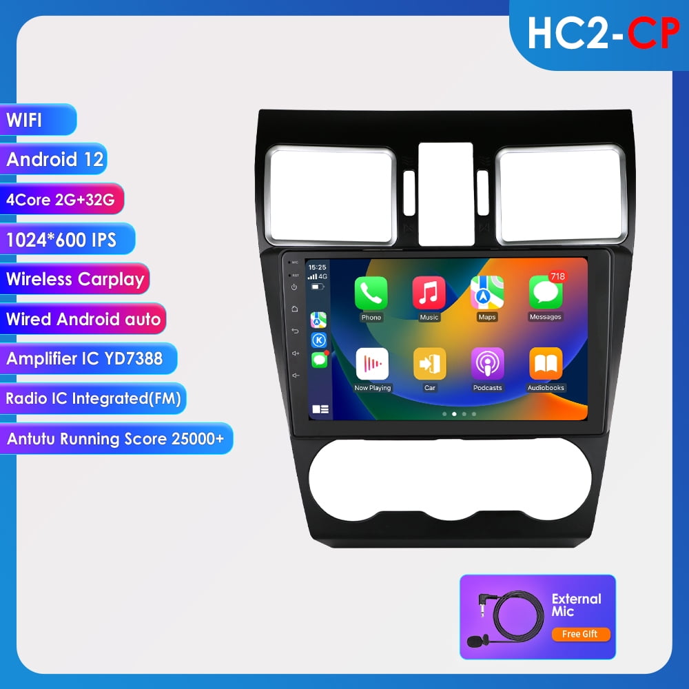 Wireless Carplay Android 12 Wifi 2+32GB Auto Car Stereo Radio Head Unit ...