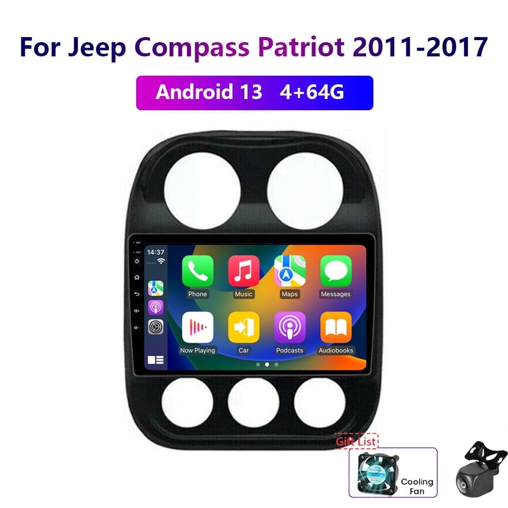 Wireless Carplay Android 13 4-64G For Jeep Compass Patriot 2011-17 Car ...
