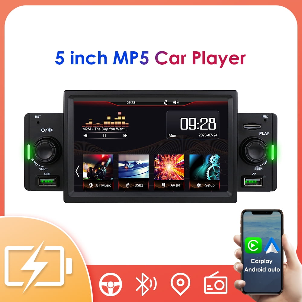Wireless Carplay Android Auto Single 1 Din Bluetooth DSP Car Radio ...