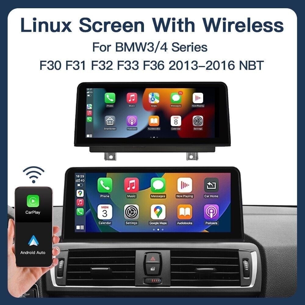 Wireless Carplay Android Auto for BMW 3/4 serie NBT F30/F31/F32/F33 ...