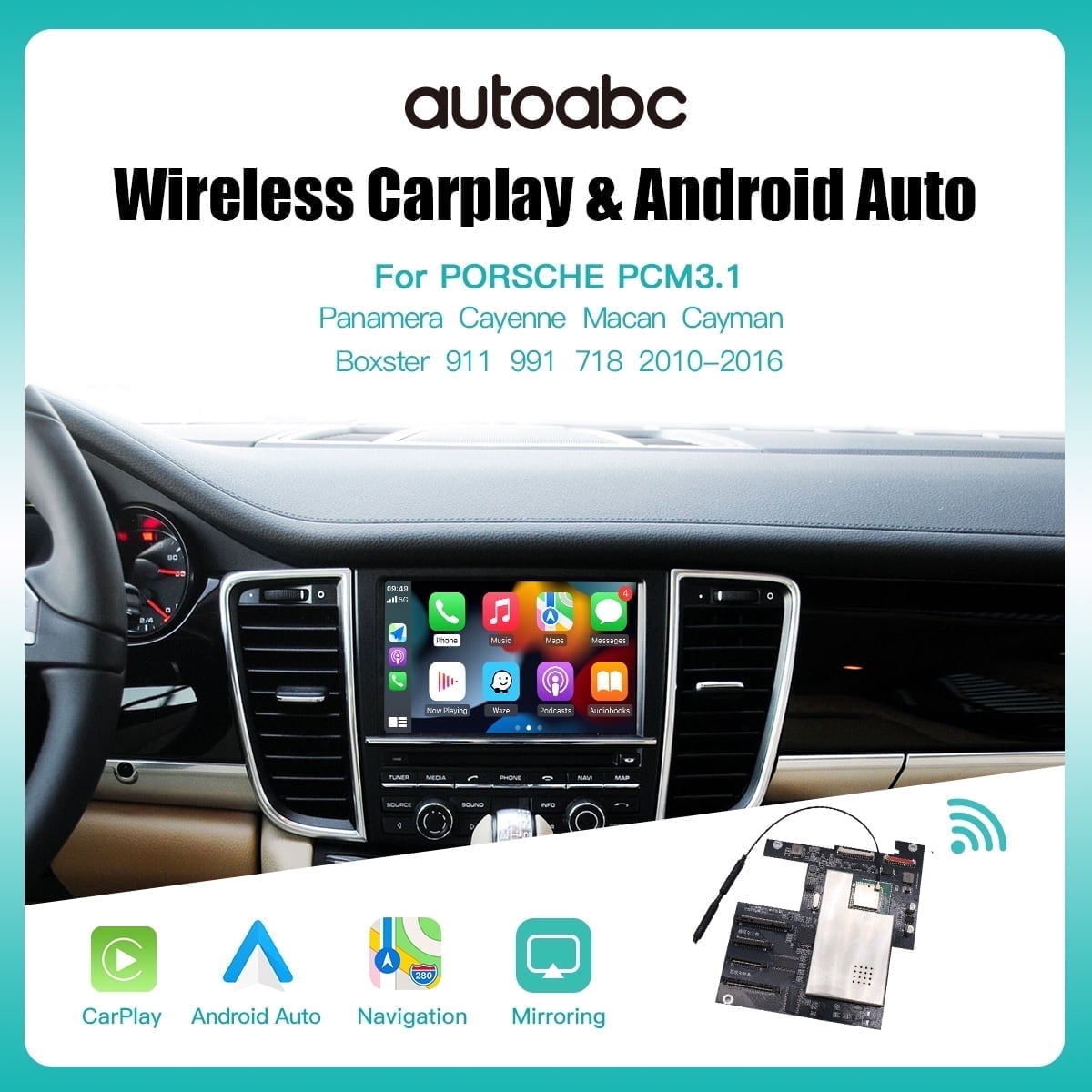 AUTOABC Wireless Carplay Android Auto Module, Suitable for Porsche PCM3 ...
