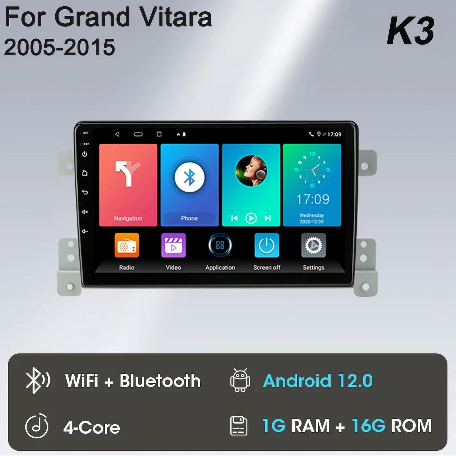 Wireless Carplay Auto Android 12 Car Radio for Suzuki Grand Vitara 2005 ...