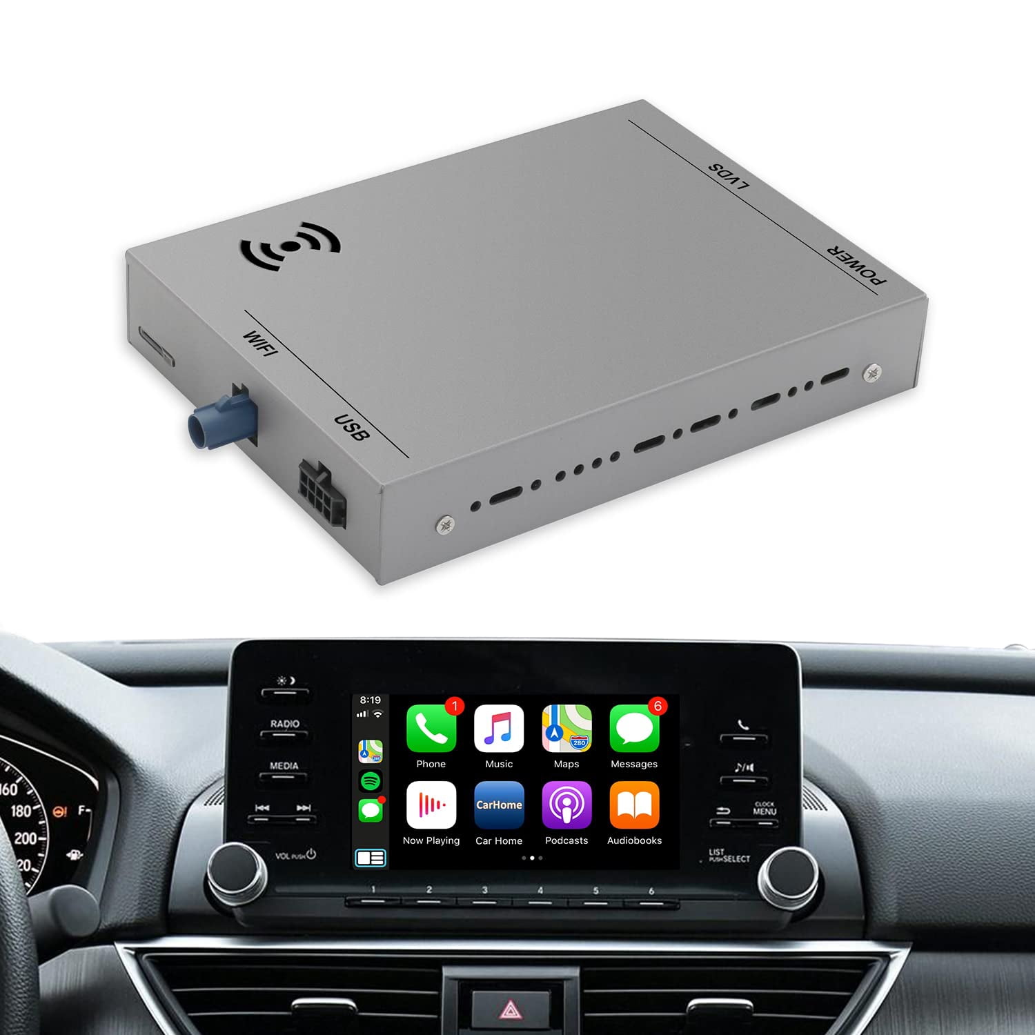 Wireless Carplay Module Receiver Box for 7 inch Non-Touchscreen for ...