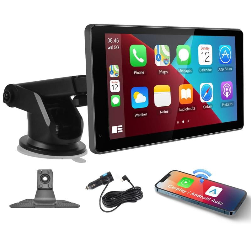 Wireless Carplay Screen for Car,7 inch HD IPS Touch Screen Portable Car ...