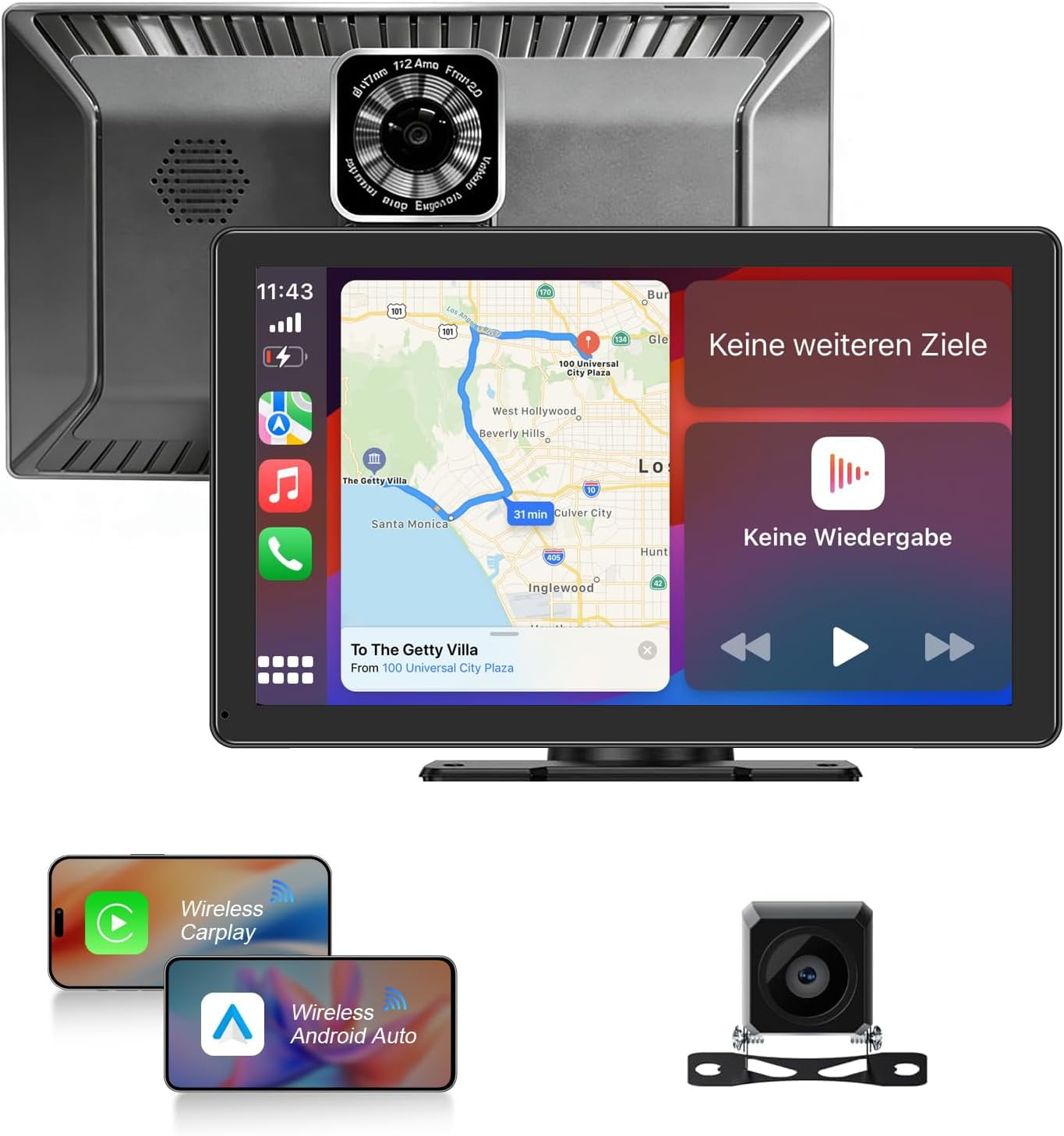 Wireless Carplay Screen for Car - Compatible with Portable Apple ...