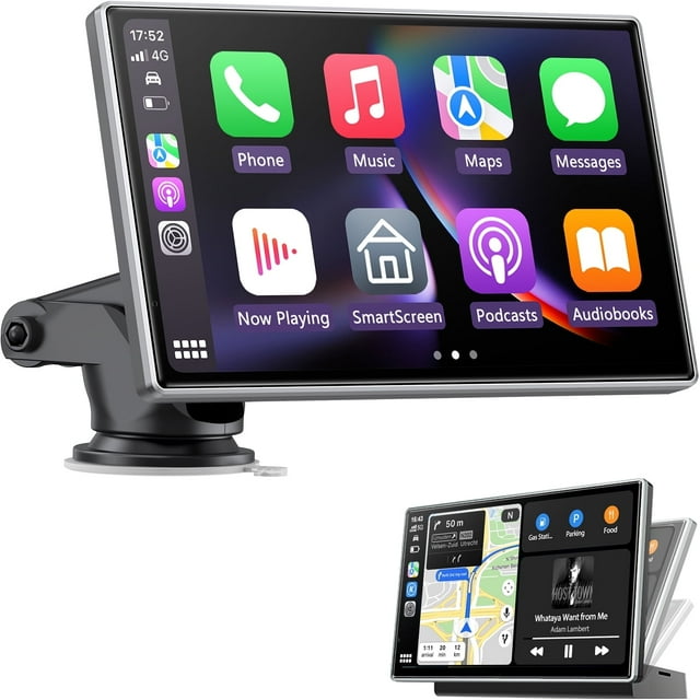 Wireless Carplay Screen for Car, Bluetooth, GPS Navigation, Android ...