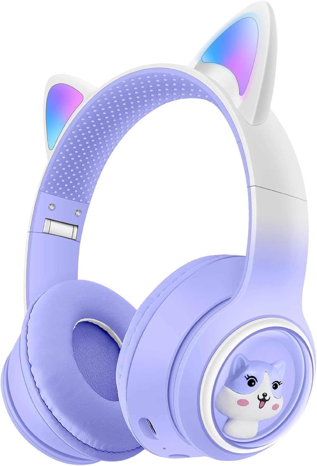 Wireless Cat Ear Headphones, Foldable On-Ear Stereo Wireless Headset ...