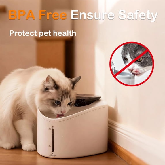 Wireless Cat Water Fountain, Smart App Control, BPA-Free Ensure Safety ...