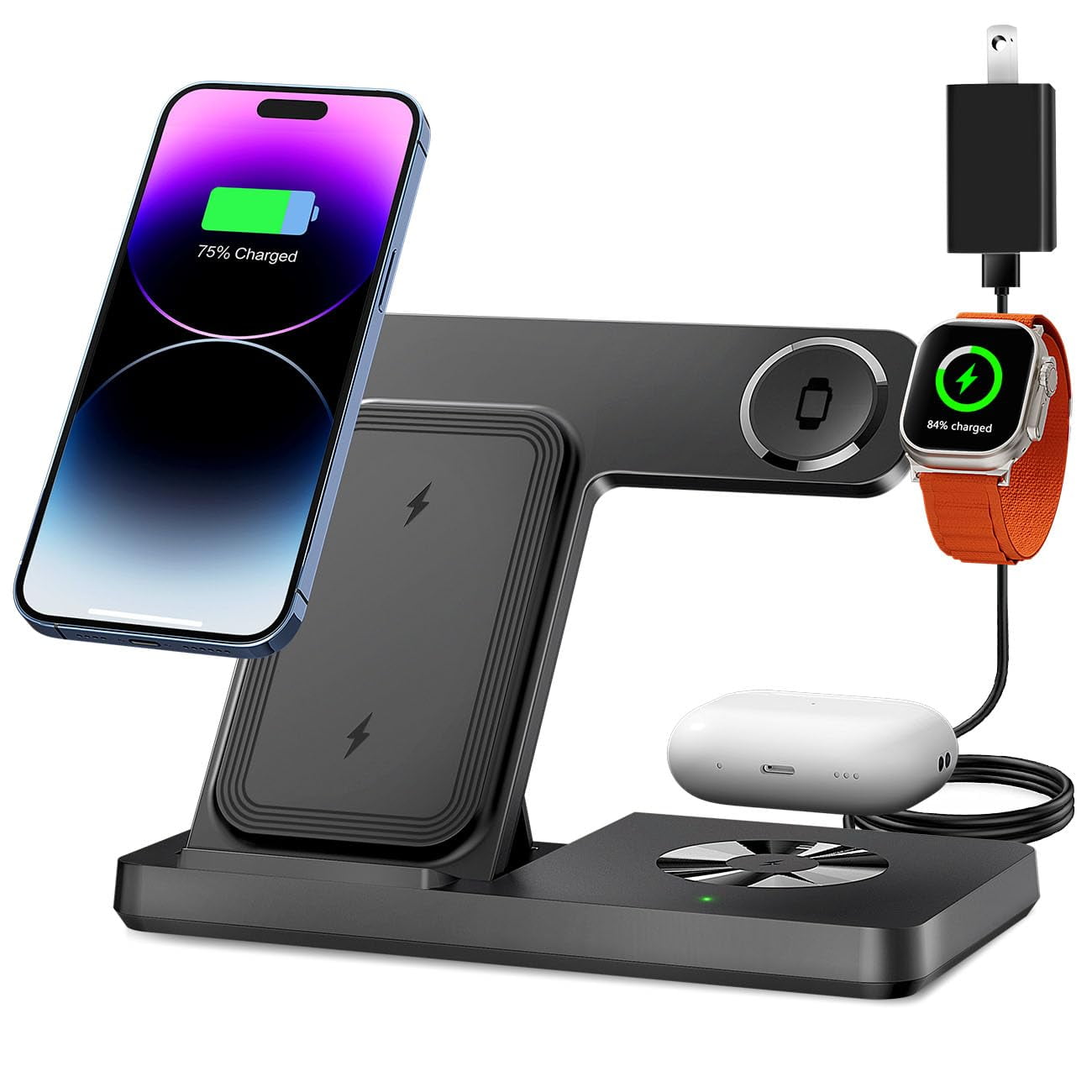 Wireless Charger, 3 in 1 Charging Station for Multi Devices, Charging ...