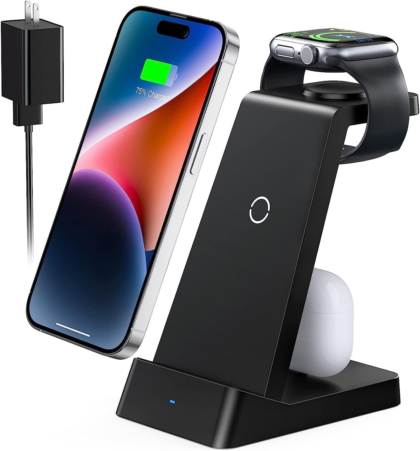 3 in 1 Wireless Charger for iPhone, Apple Watch, Airpods Pro - 18W Fast ...