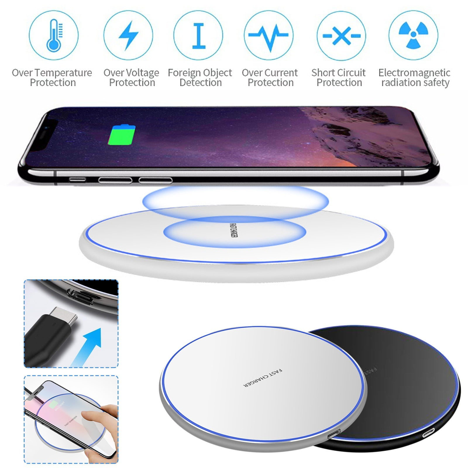 Wireless Charger under $5! Cagogo Ultra Thin Wireless Charger, Round ...
