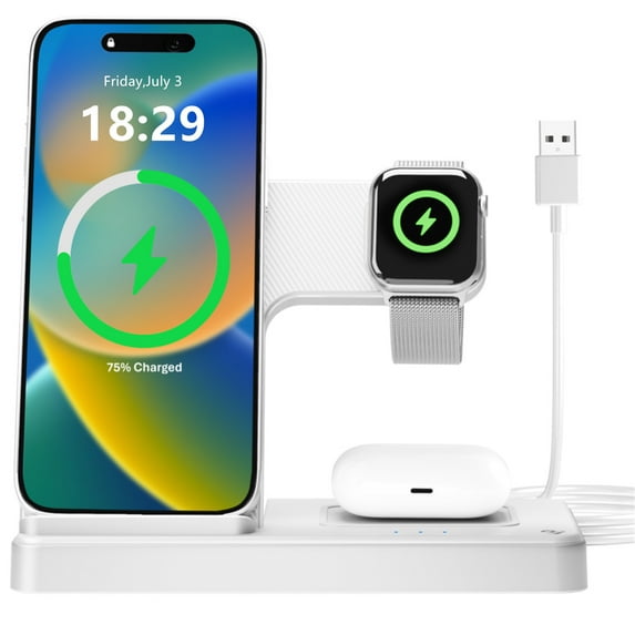 Wireless Charger for iPhone,3 in 1 Wireless Charging Station for iPhone ...