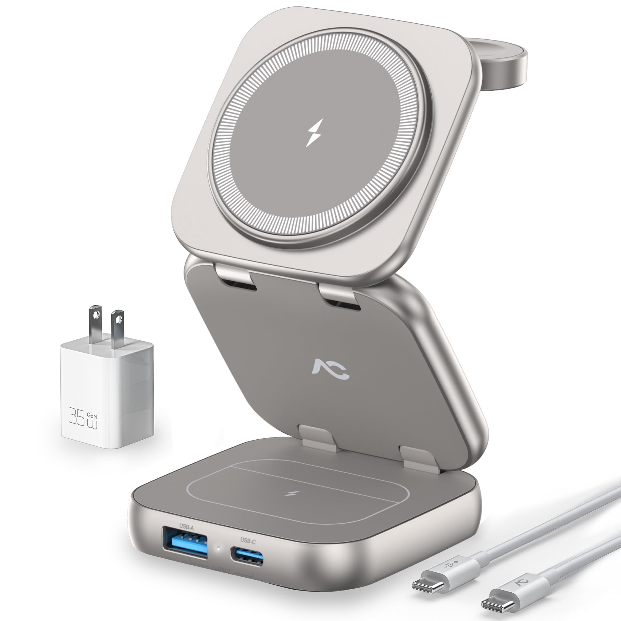 Wireless Charger for MagSafe, 5-in-1 Evolved Charging Stand, Max Fast ...