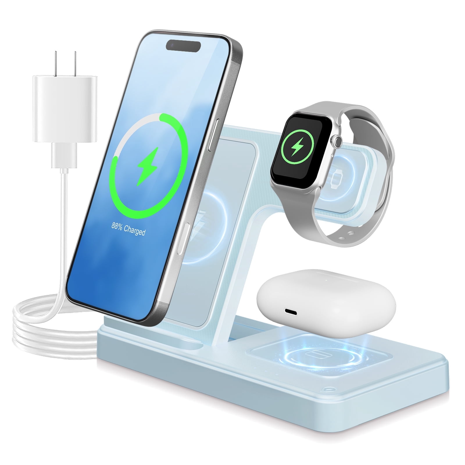 Wireless Charger, Magnetic Fast Charging Stand Compatible with iPhone ...