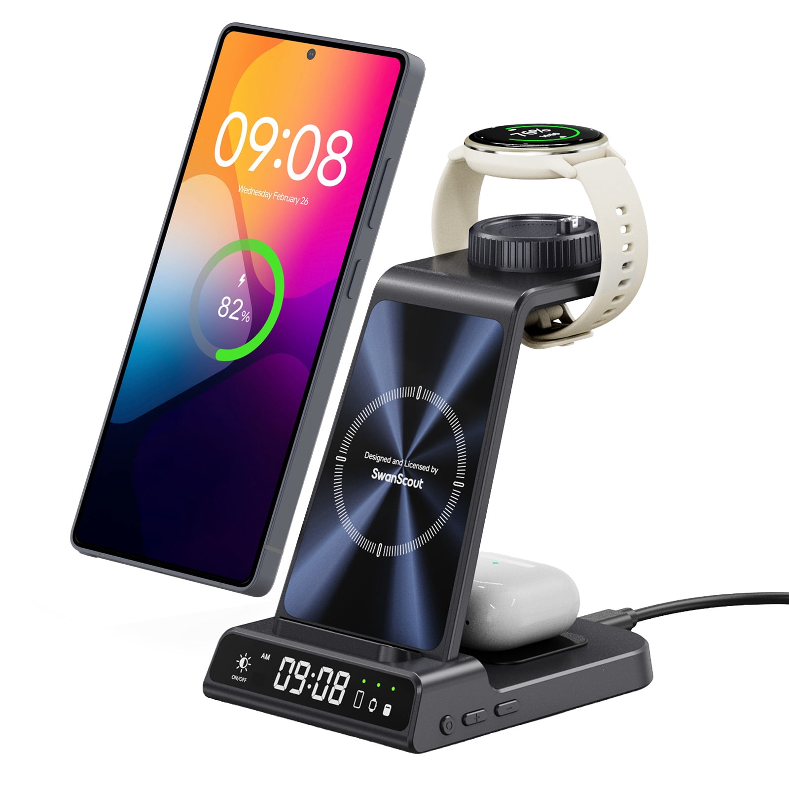 Samsung Smartwatch Active Wireless Charging Station, 3 in 1 for Galaxy ...