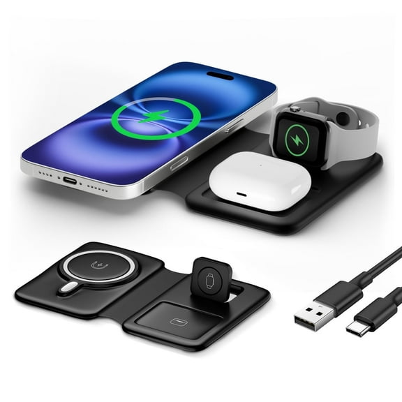 JARGOU 3 in 1 Charging Station for Apple Wireless Charger for iPhone 17 ...